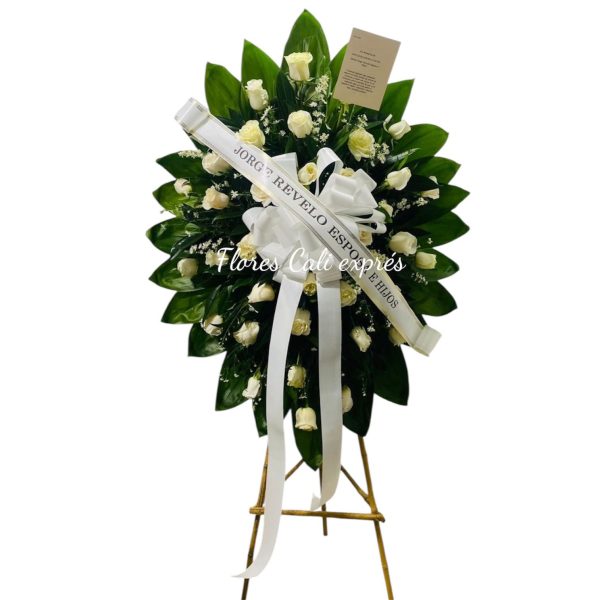 Corona Fúnebre “Paz Eterna” – Flores para Funeral - Flores Cali Express